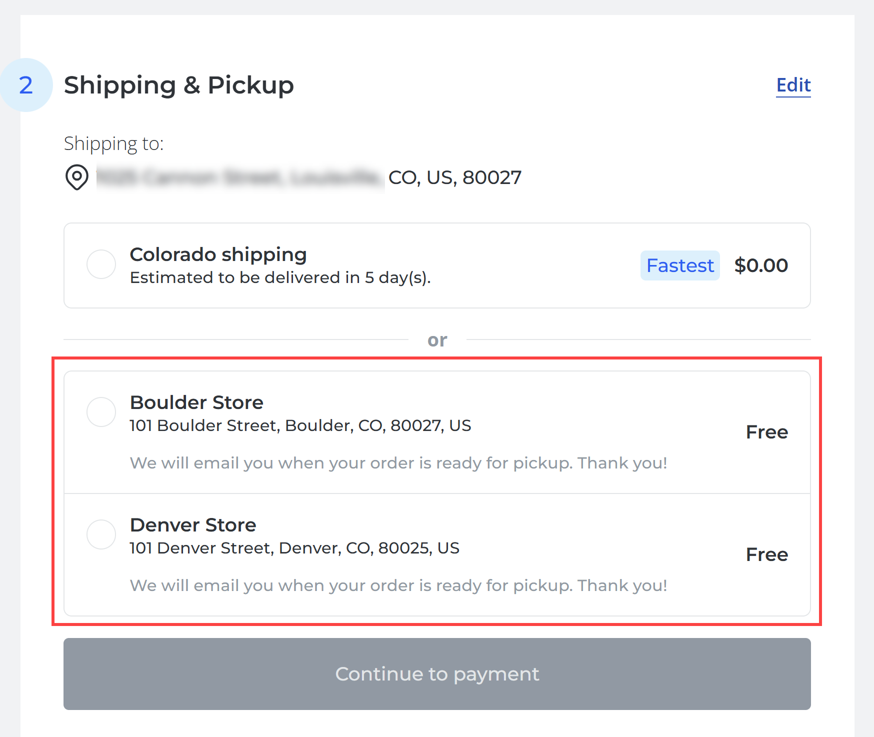 Shipping and Pickup in Native Store – Website Help