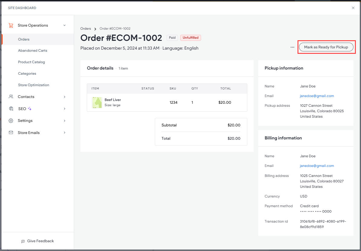 Shipping and Pickup in Native Store – Website Help